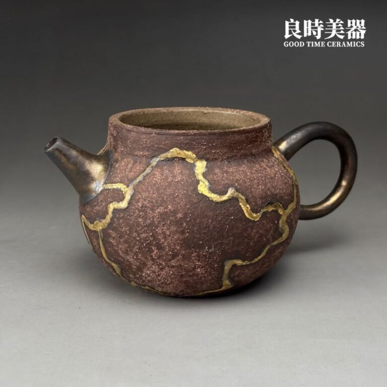 【周聖鈞】岩礦痕金梨形茶海 230ml - 良時美器GoodTimeCeramics茶壺